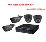 HD 720P 4CH AHD Kits, 4CH P2P AHD DVR Kits, AHD Video Camera DVR System